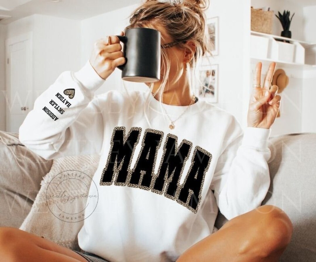 Mama Sweatshirt With Kid Names, Mothers Day Gift, Minimalist Momma ...