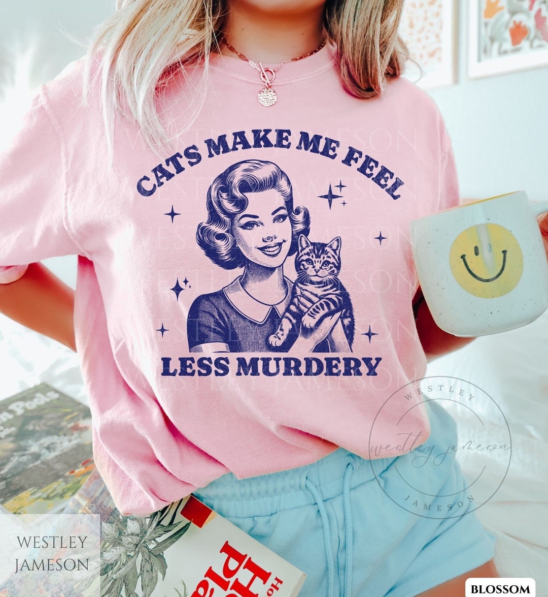 Funny Vintage Cat Graphic Tshirt, Retro Kitten Tshirt, Cat Lovers ...