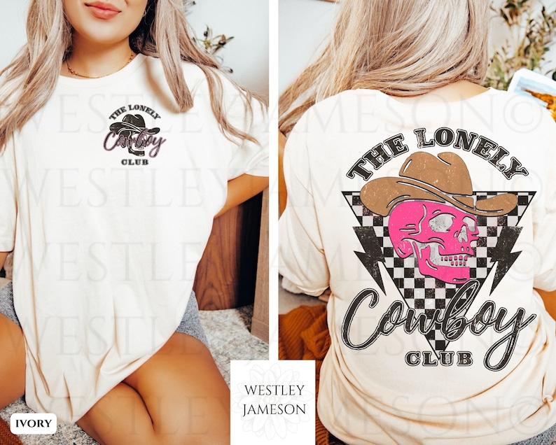 Retro Cowboy Tshirt, Vintage Inspired Shirt, Cowboy Club, Western Tee ...