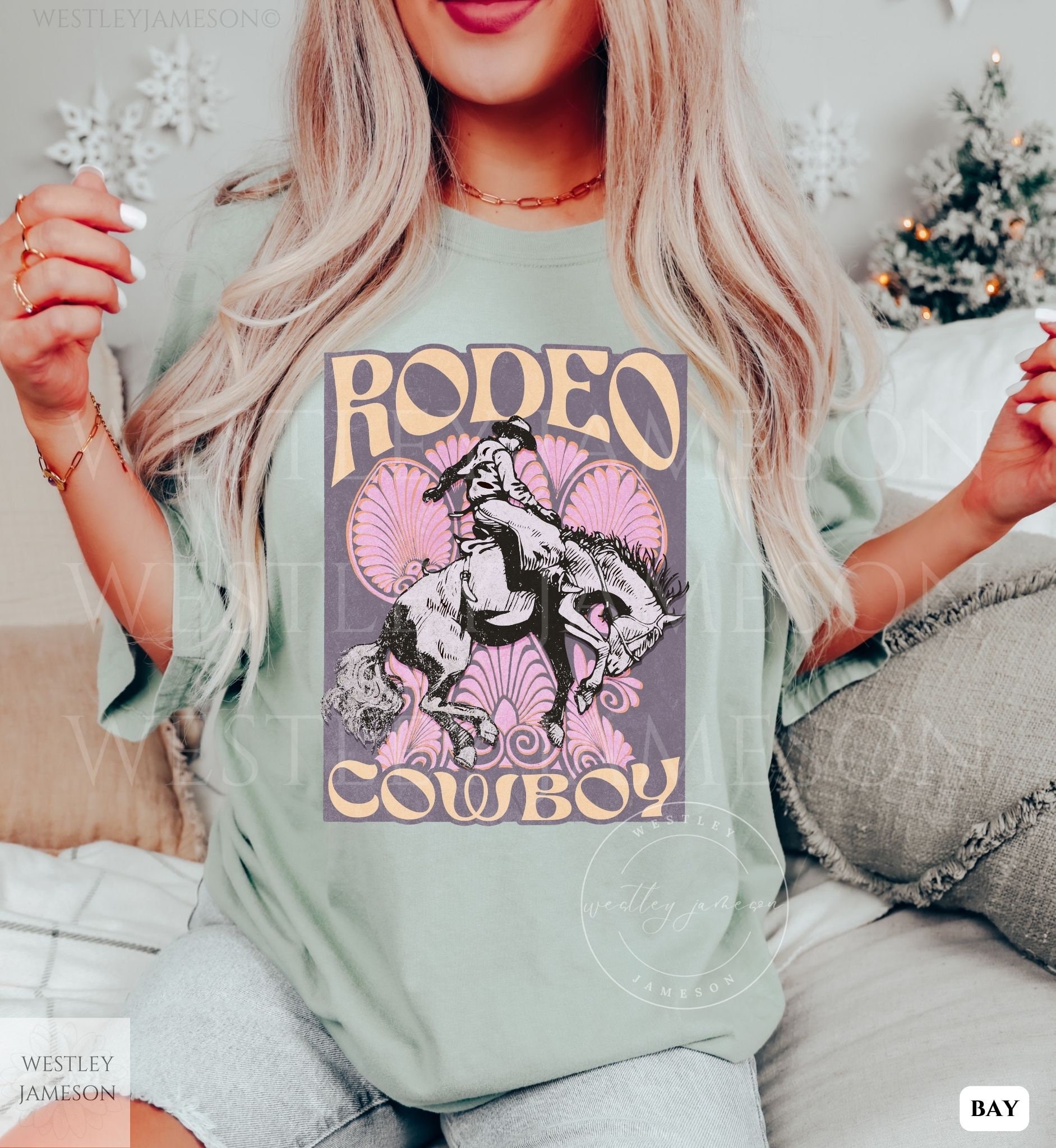 Rodeo Cowboy, Vintage Inspired Shirt, Western Tee, Rodeo Shirt, Western ...