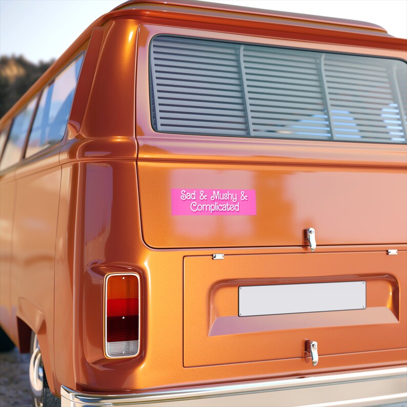 Sad and Mushy and Complicated Bumper Sticker - Etsy