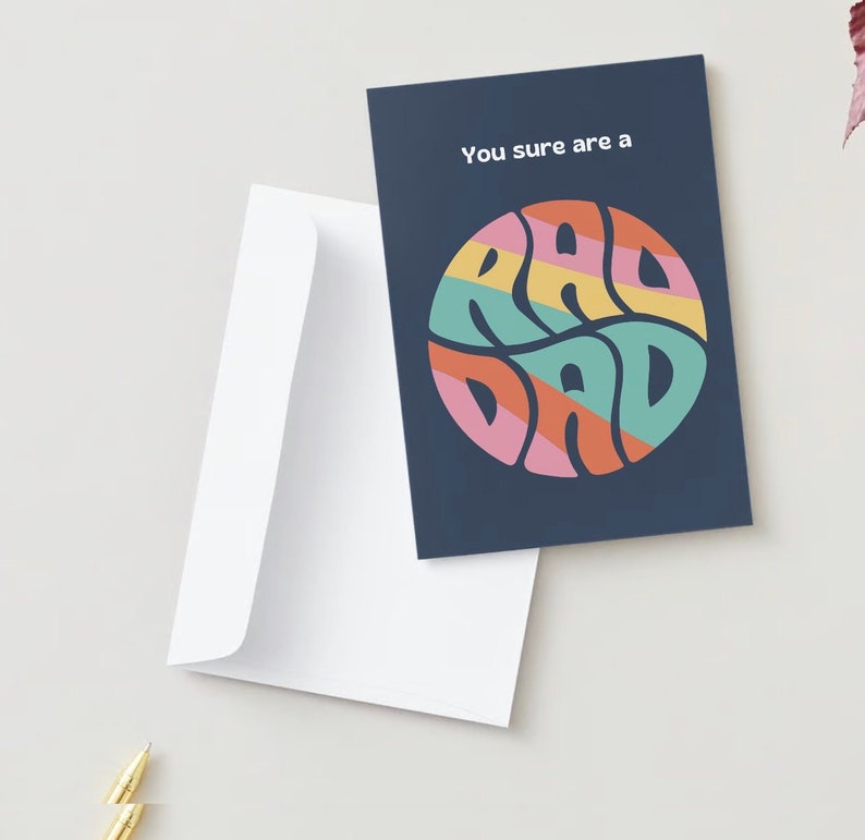 Happy Fathers Day Card | Father's Day | Rad Dad Card | Father's Day ...