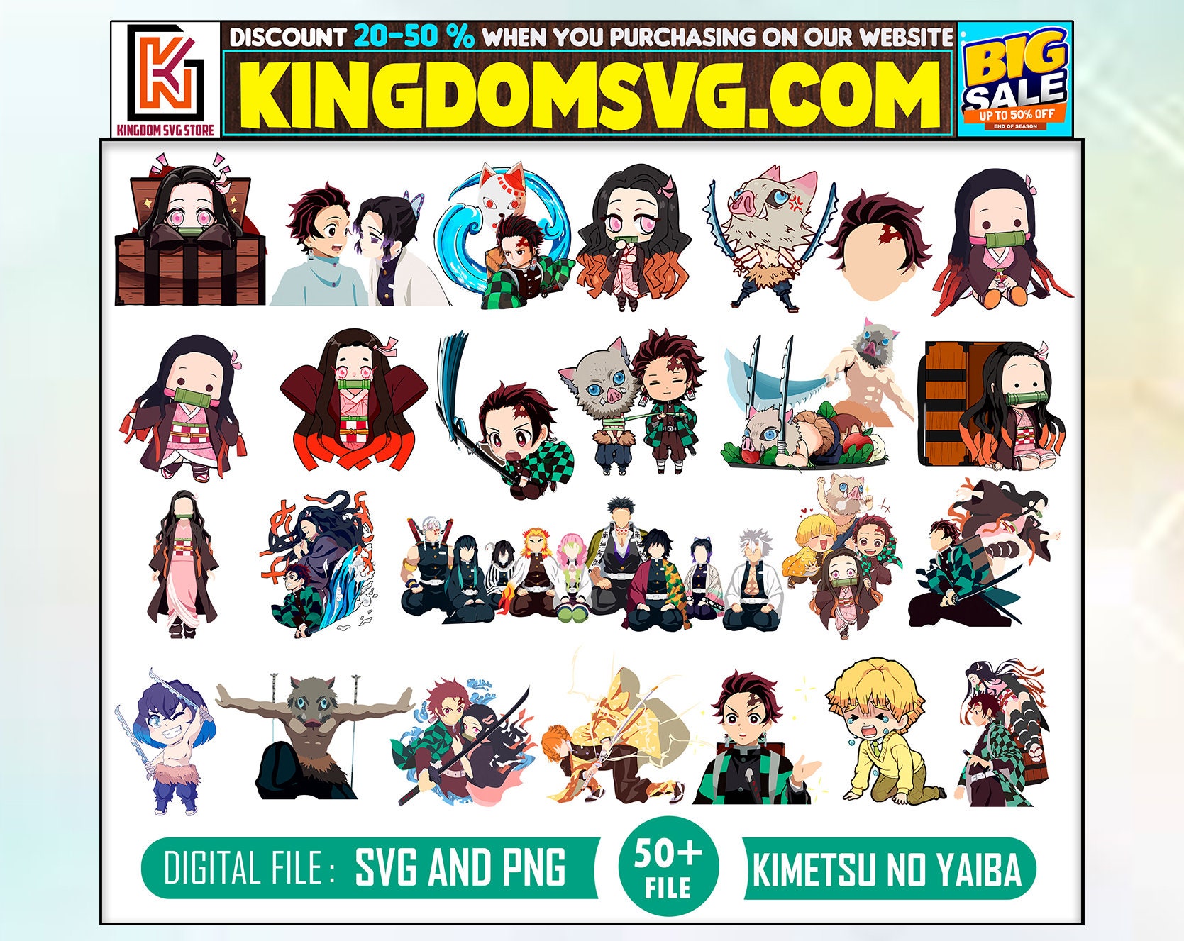 50 Anime SVG Bundle Anime SVG Anime Svg Cricut Demon Svg - Etsy