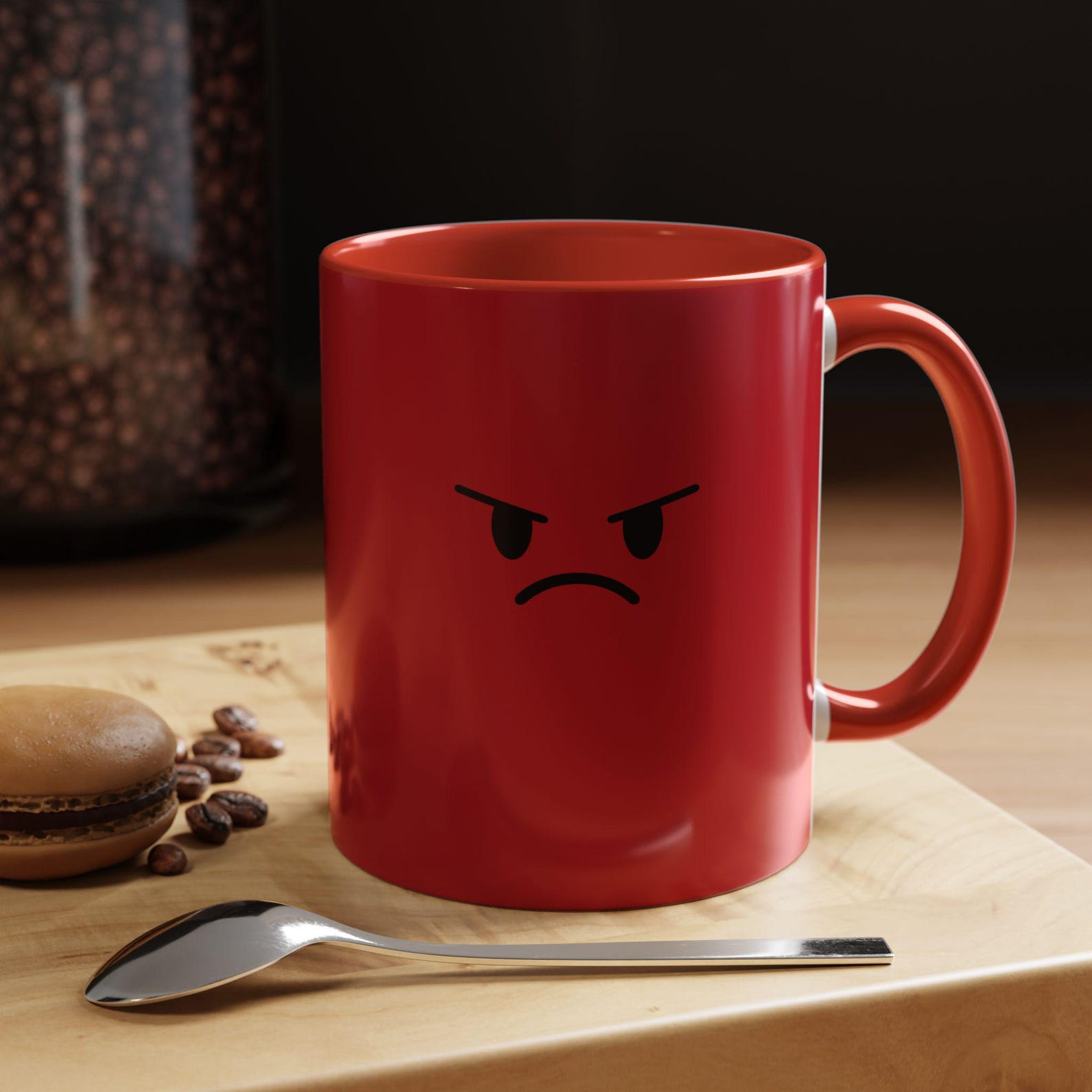 Funny Angry Emoji Coffee Mug: Sarcastic Office Gift - Etsy