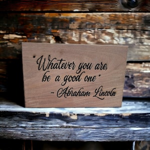Custom Engraved Quote Sign, Personalized Hardwood Desk Plaque ...