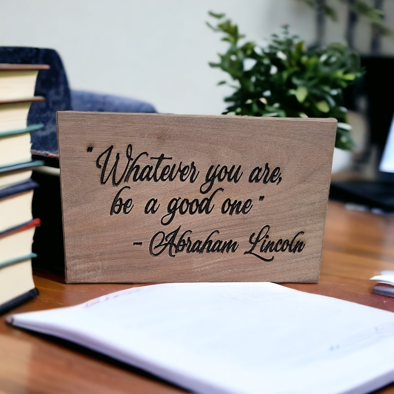 Customized Motivational Quote Sign - Handmade Hardwood Plaque ...