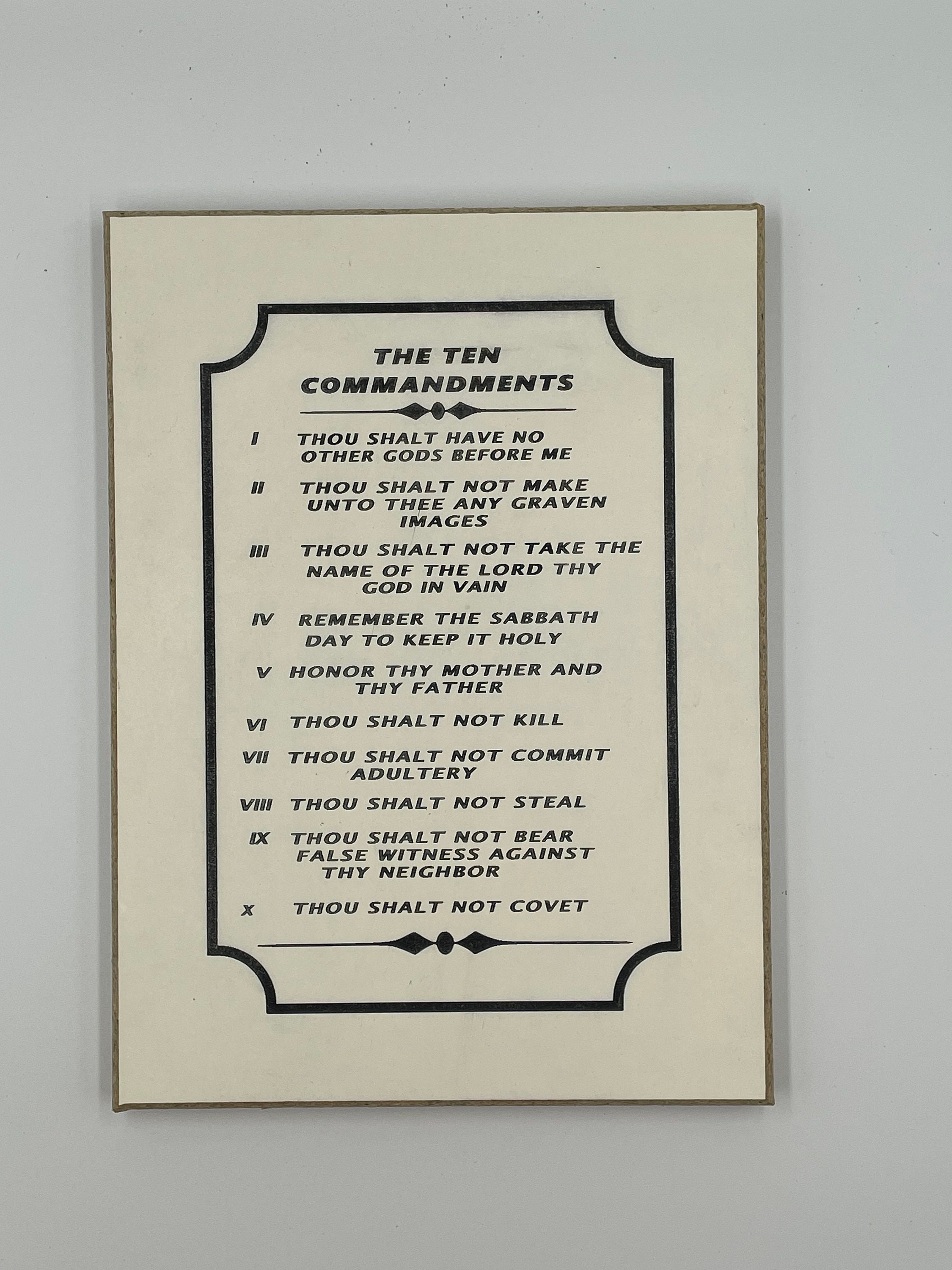 10 Commandments Desk: Engraved Wood Religious Decor, Christian Decor ...