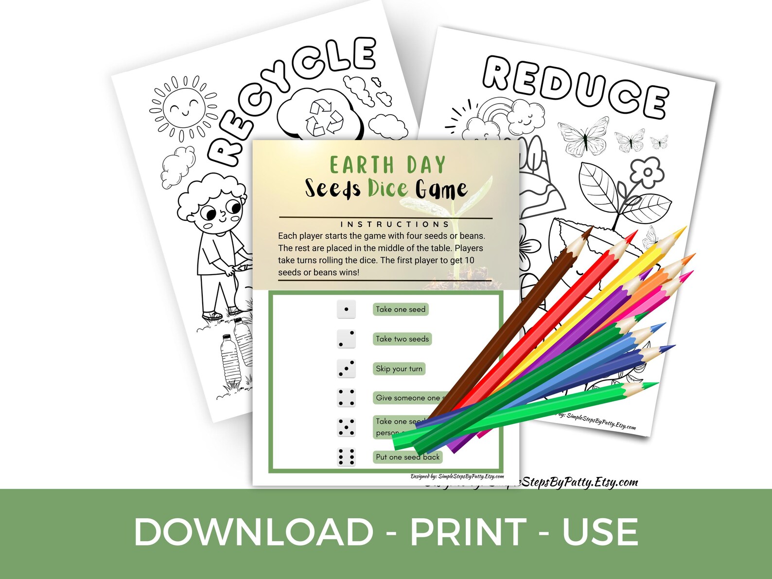 Earth Day PDF Printable Activities and Coloring Pages Bundle | Earth ...