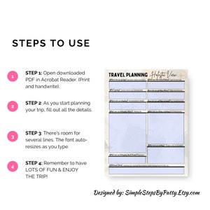 Travel Planner in One Page | Travel Planner Template | Digital Travel ...