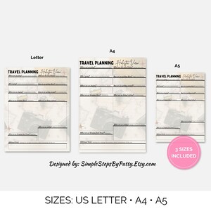 Travel Planner in One Page | Travel Planner Template | Digital Travel ...