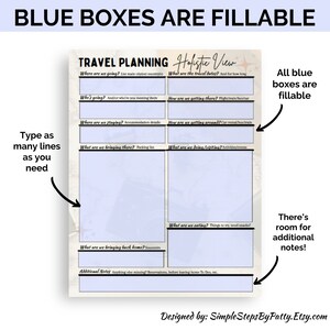 Travel Planner in One Page | Travel Planner Template | Digital Travel ...