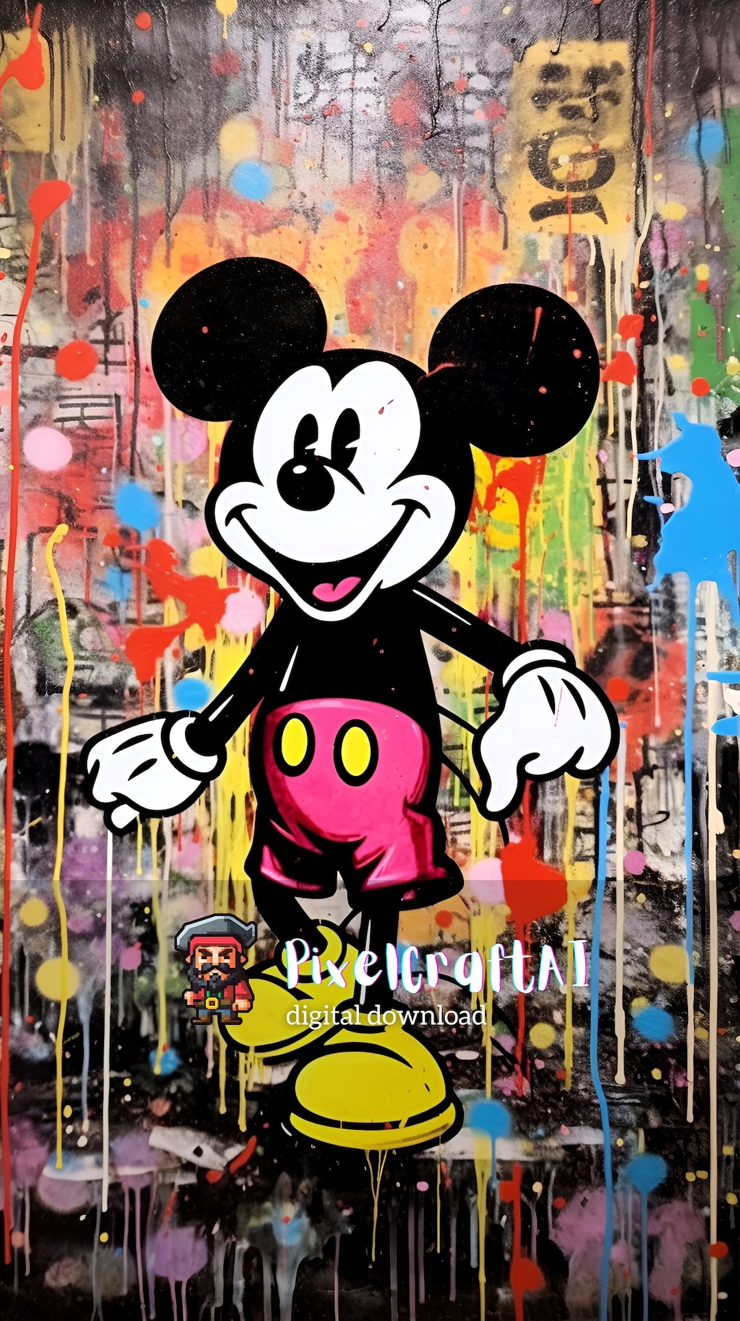 Mickey Mouse Street Art: Digital Download - Etsy
