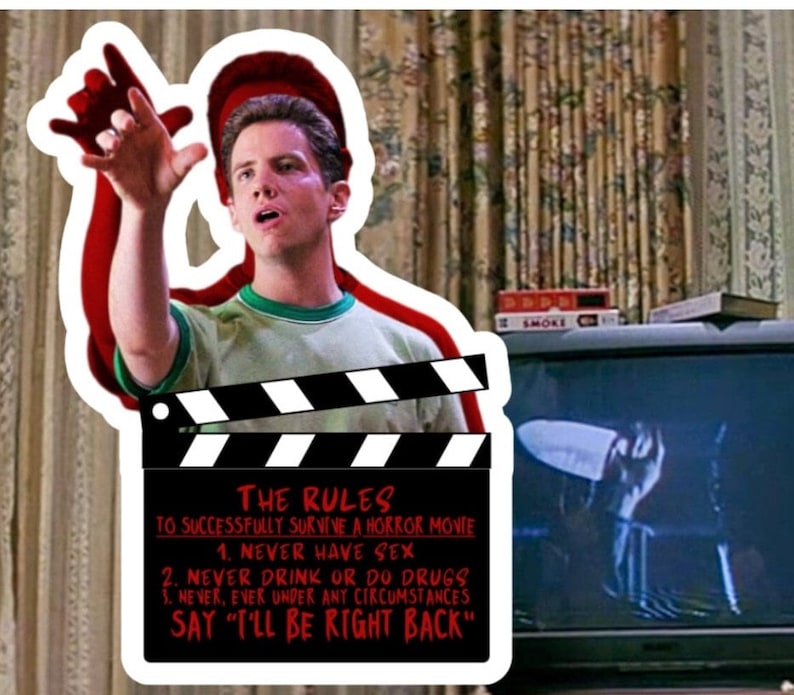 Rules to Survive a Horror STICKER -RANDY~SCREAM Fan Inspired! - Etsy