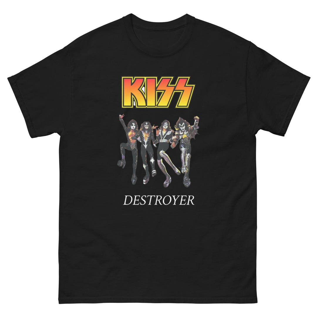 T-shirt Adult Black Kiss Destroyer - Etsy