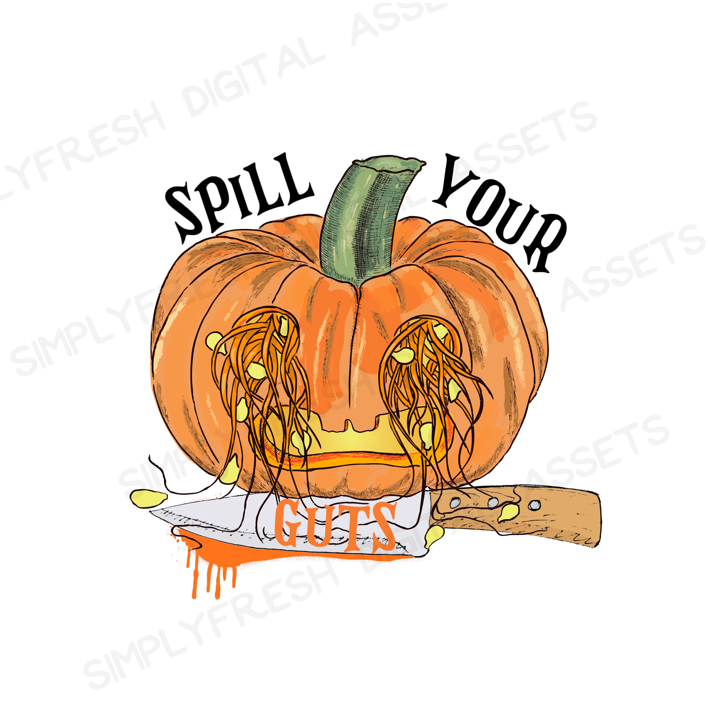 Smashed Pumpkin Cartoon