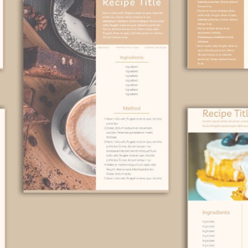 Editable Canva Cookbook Template | Customizable, 20 Pages | DIY Recipe ...