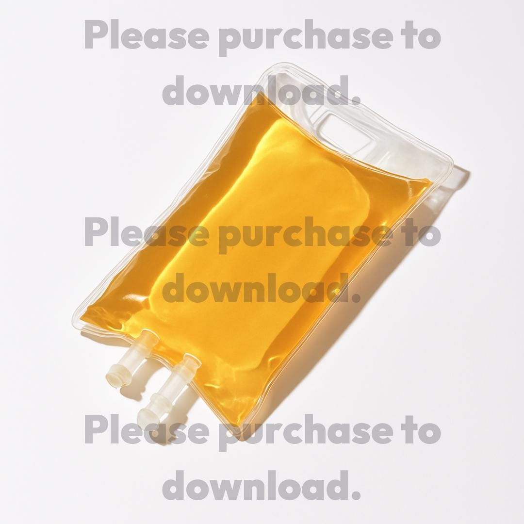 IV Therapy Bag Mockup | Medical Spa Stock Photo | Orange IV Drip Image ...