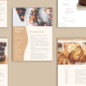 Editable Canva Cookbook Template | Customizable, 20 Pages | DIY Recipe ...