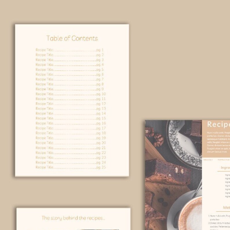 Editable Canva Cookbook Template | Customizable, 20 Pages | DIY Recipe ...