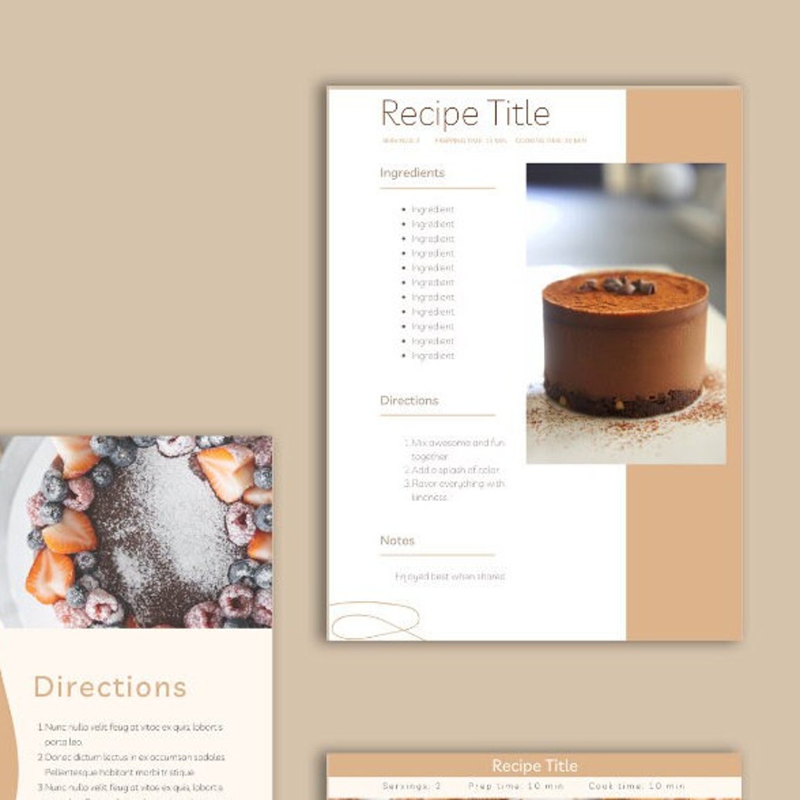 Editable Canva Cookbook Template | Customizable, 20 Pages | DIY Recipe ...