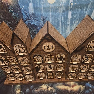 Wood Halloween Countdown Calendar: Haunted House Advent Calendar - Etsy