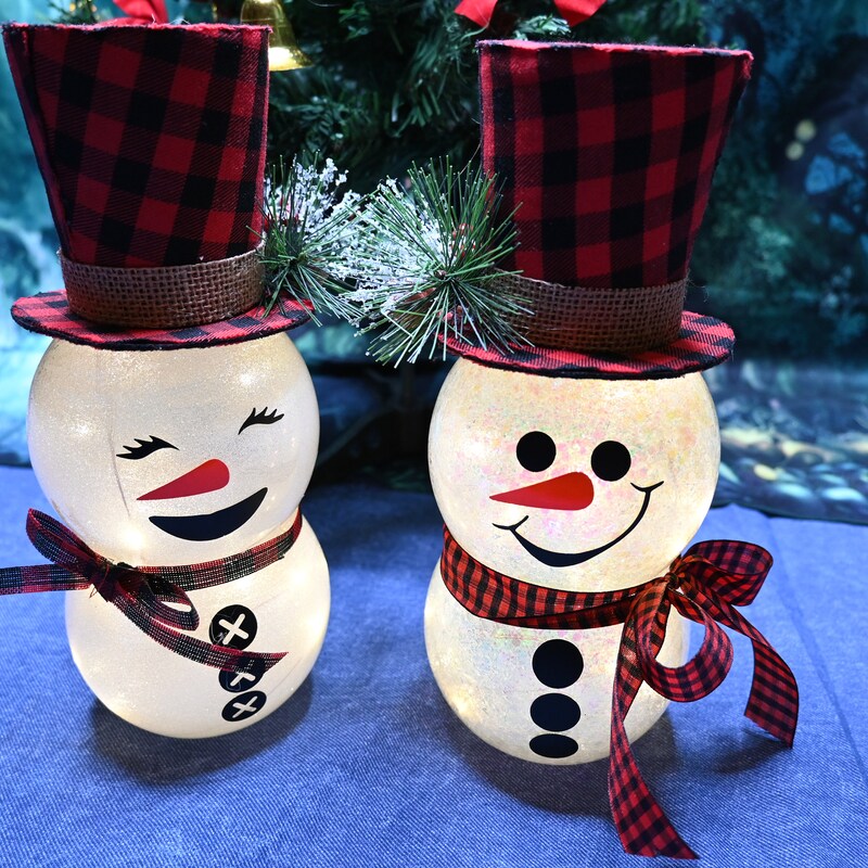 Snowman Snowwoman - Etsy