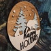 Wood Happy Holidays Sign Front Door Hanger or Front Porch Sign ...