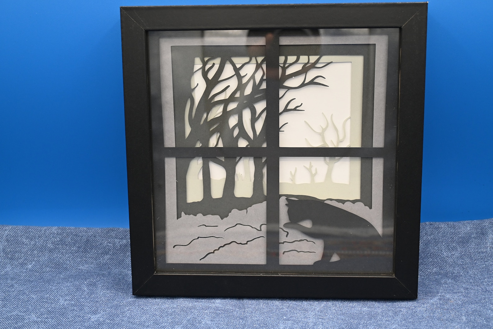 Cat Shadow Box Art: 3D Layered Paper Wall Decor - Etsy