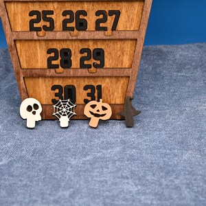 Coffin Halloween Advent Calendar: Wooden Spooky Countdown Decor - Etsy