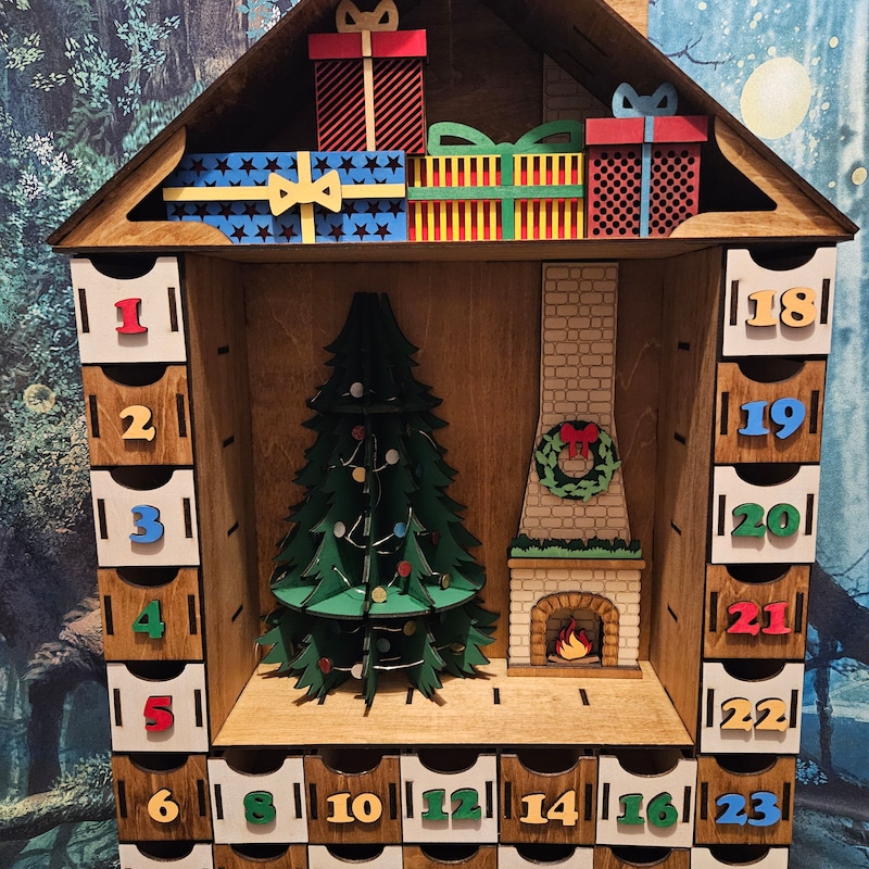 Advent Calendar Wood - Etsy