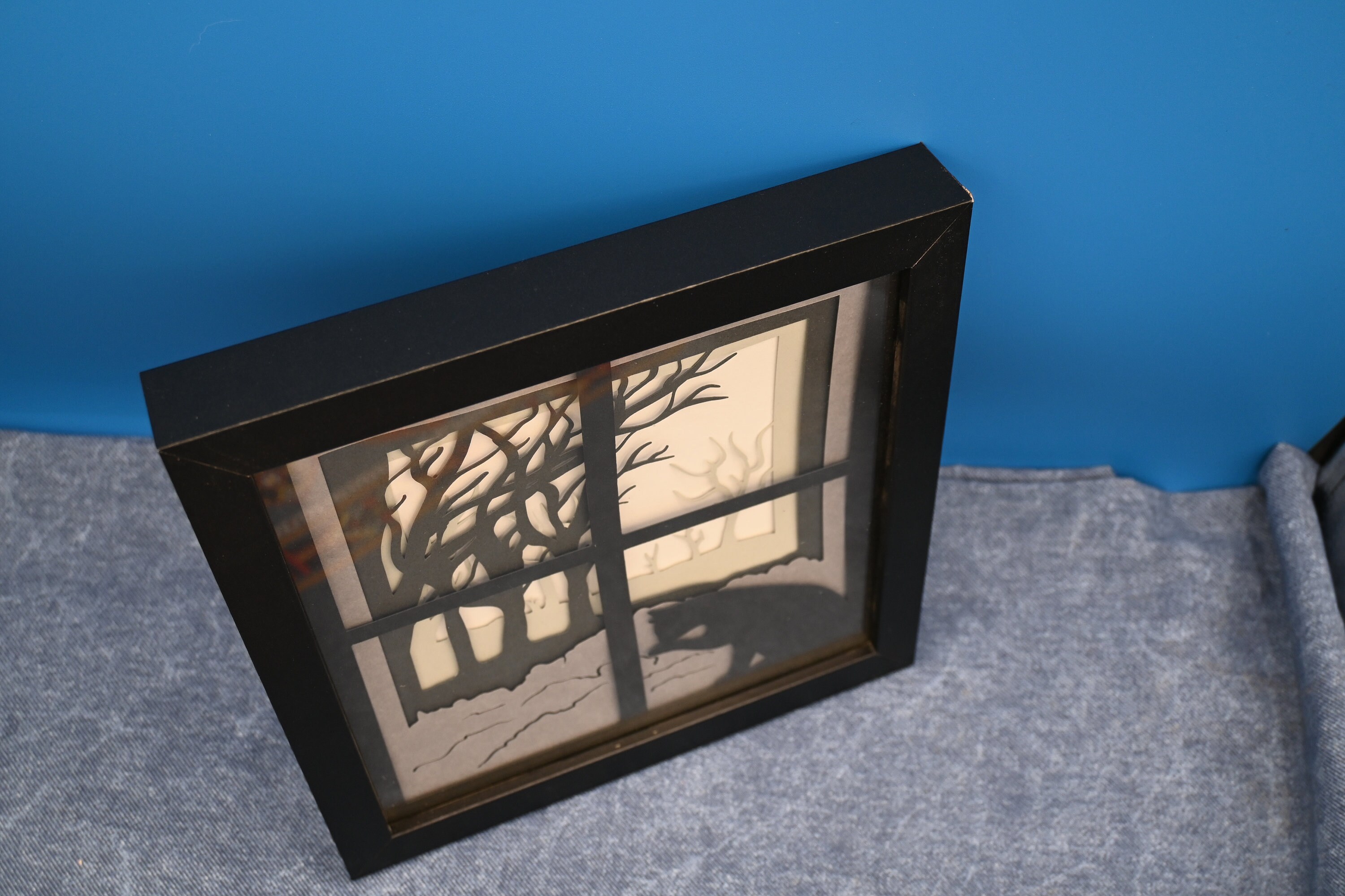 Cat Shadow Box Art: 3D Layered Paper Wall Decor - Etsy