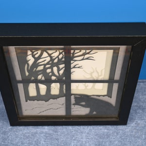 Cat Shadow Box Art: 3D Layered Paper Wall Decor - Etsy