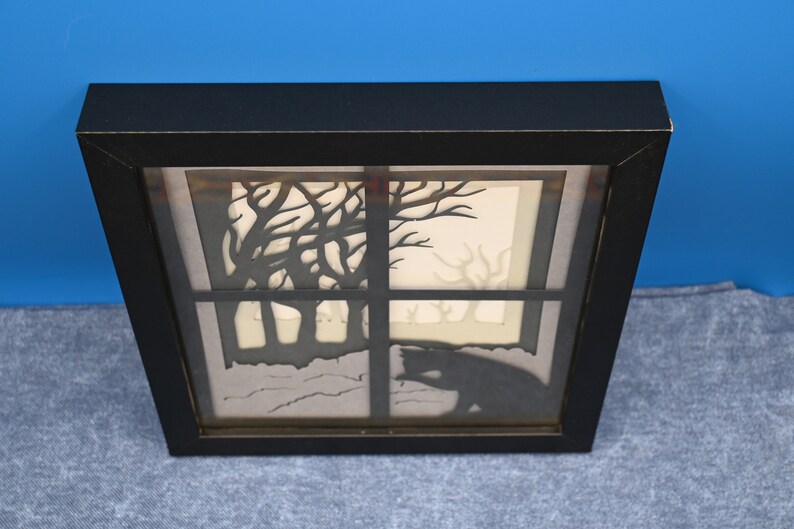 Cat Shadow Box Art: 3D Layered Paper Wall Decor - Etsy