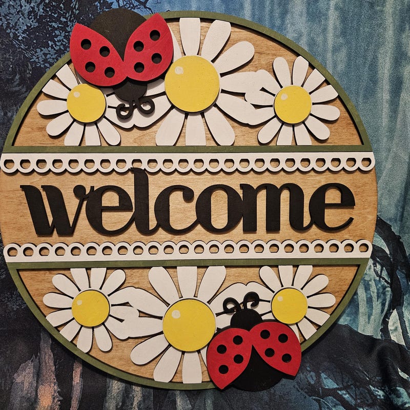 Ladybug Welcome Sign - Etsy