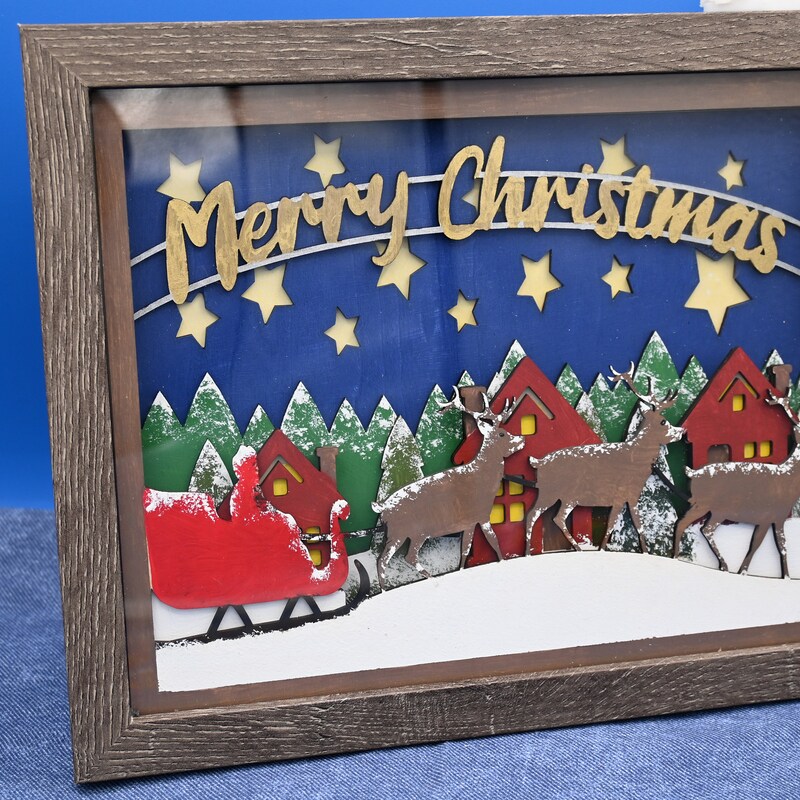 Santa Shadow Box - Etsy