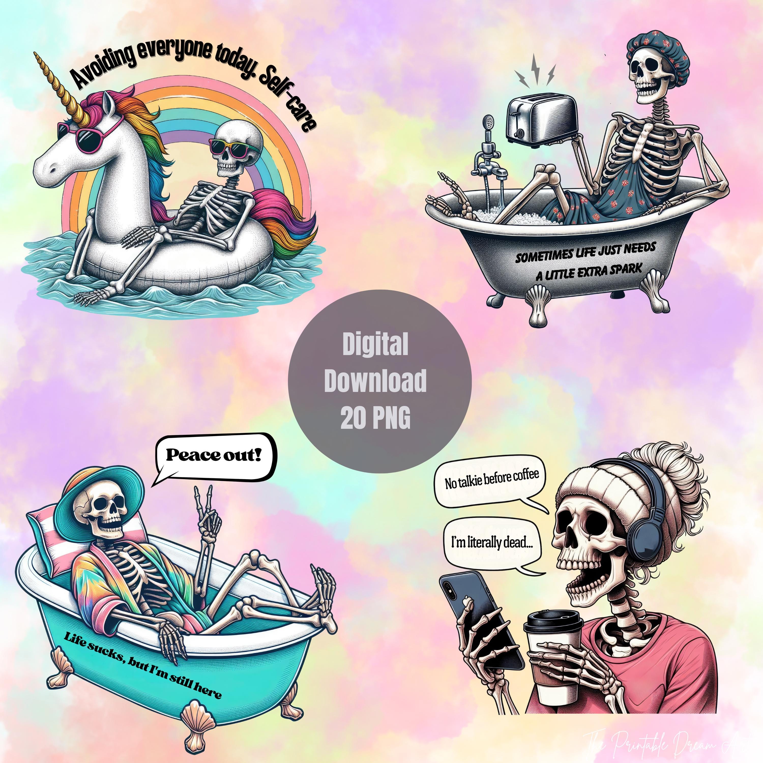 Funny Sarcastic Skeleton 20 PNG, Sarcastic Skull PNG Bundle, Funny ...