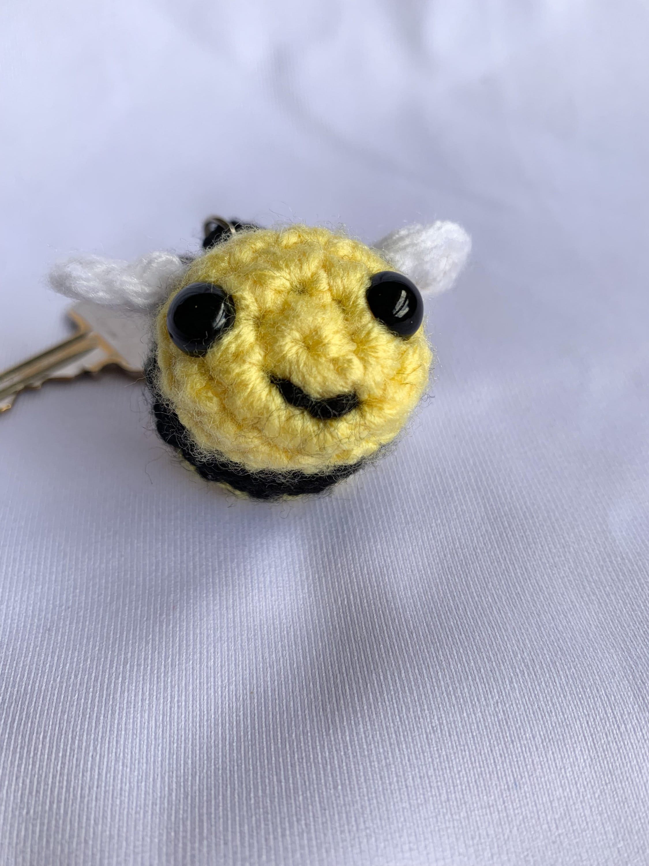 Crochet Bee Keychain Amigurumi Bumblebee Keyring Adorably - Etsy
