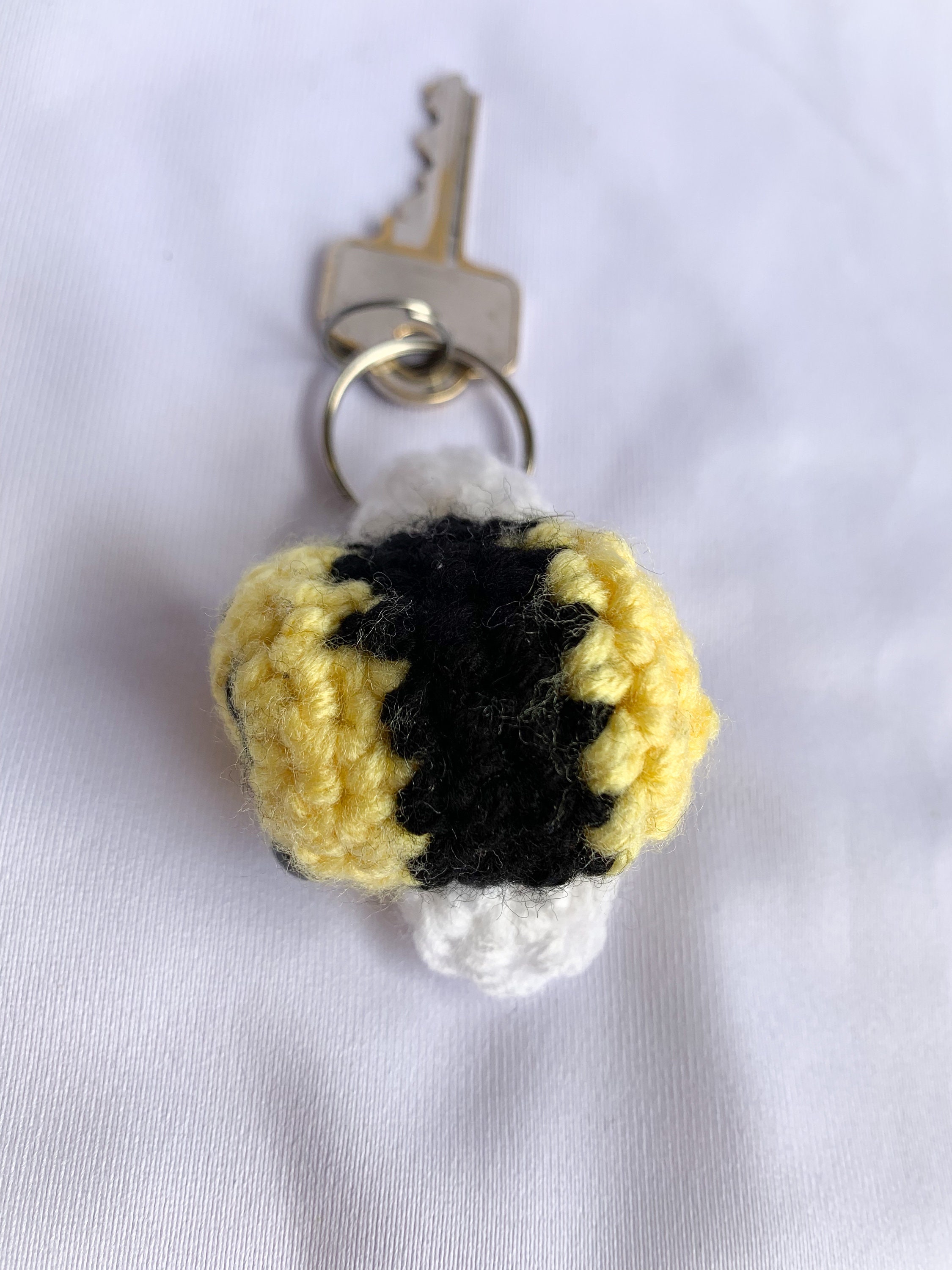 Crochet Bee Keychain Amigurumi Bumblebee Keyring Adorably - Etsy