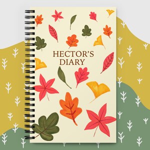 Personalized Diary / Fall Leaf Pattern / Cozy Season - Etsy