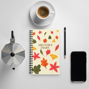 Personalized Diary / Fall Leaf Pattern / Cozy Season - Etsy