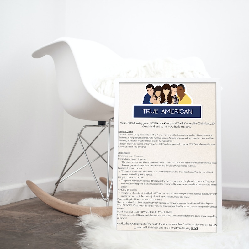 True American Rules - New Girl - Etsy