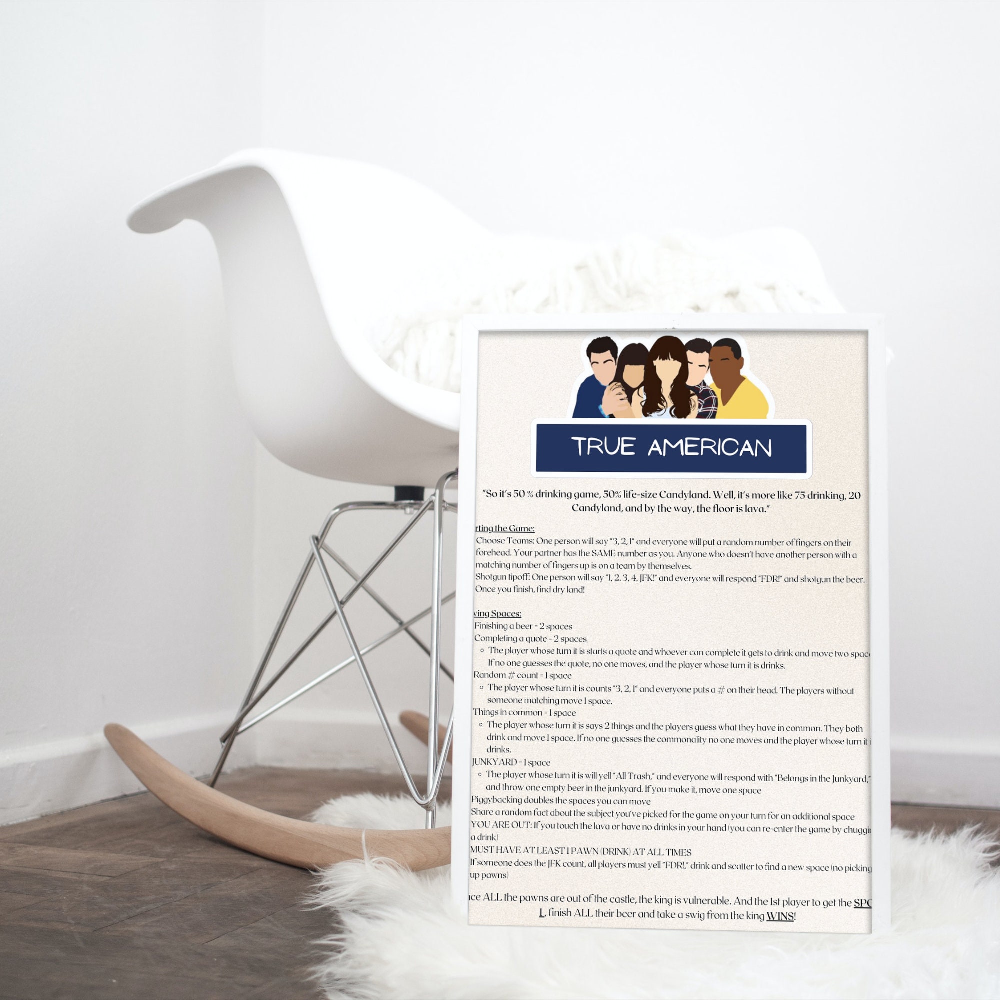 True American Rules - New Girl - Etsy