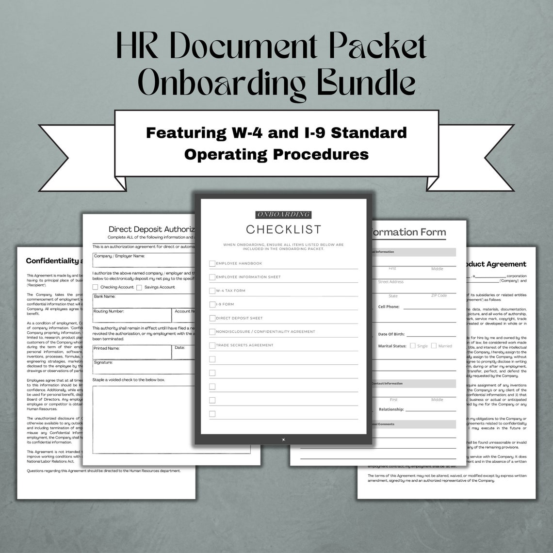 HR Documents - Onboarding Bundle - Etsy