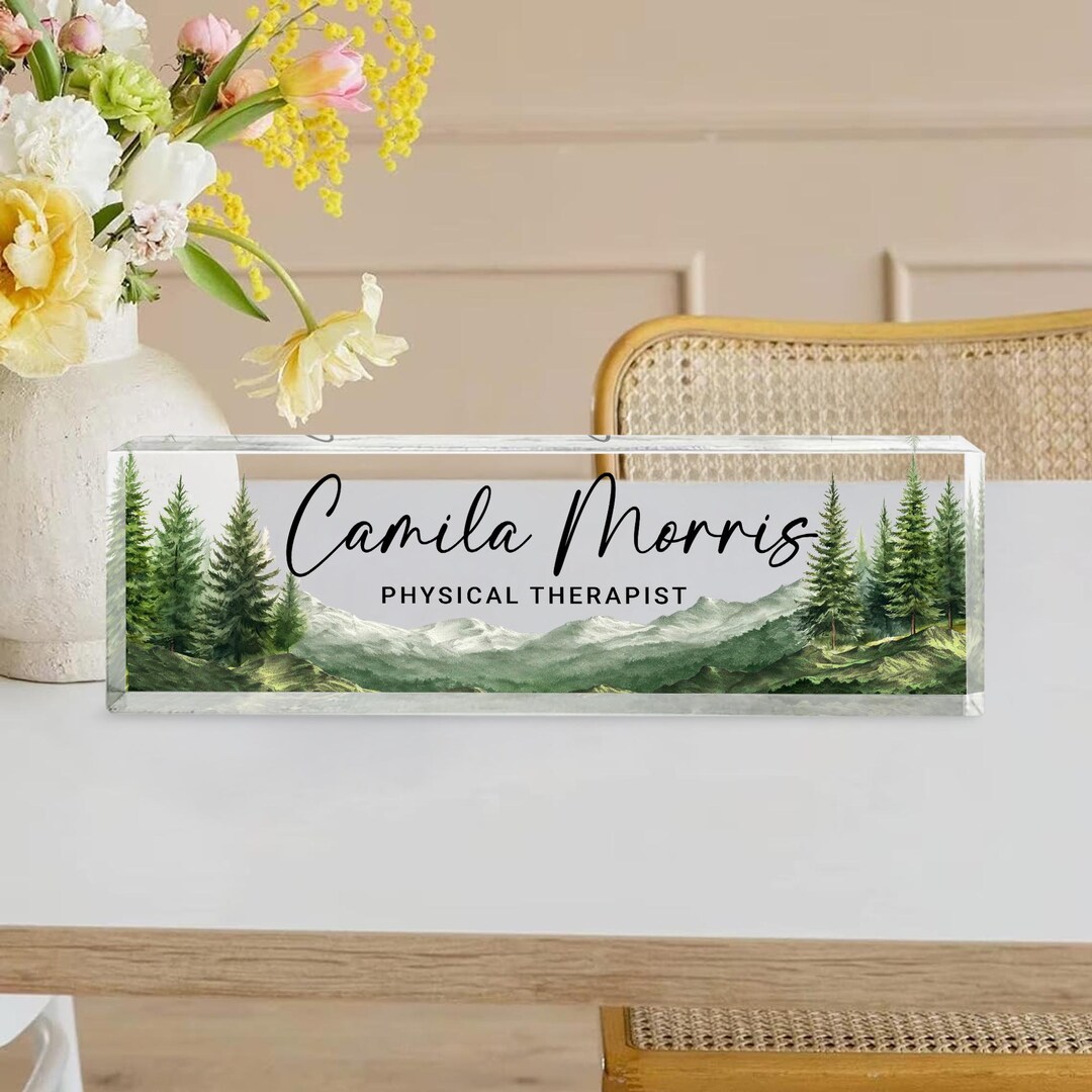 Custom Physical Therapy Desk Name Plate, PT Name Plate, Physical ...