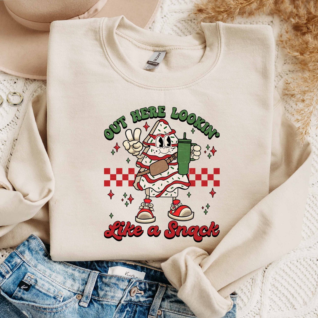 Boujee Christmas Sweatshirt, Out Here Looking Like A Snack Shirt ...
