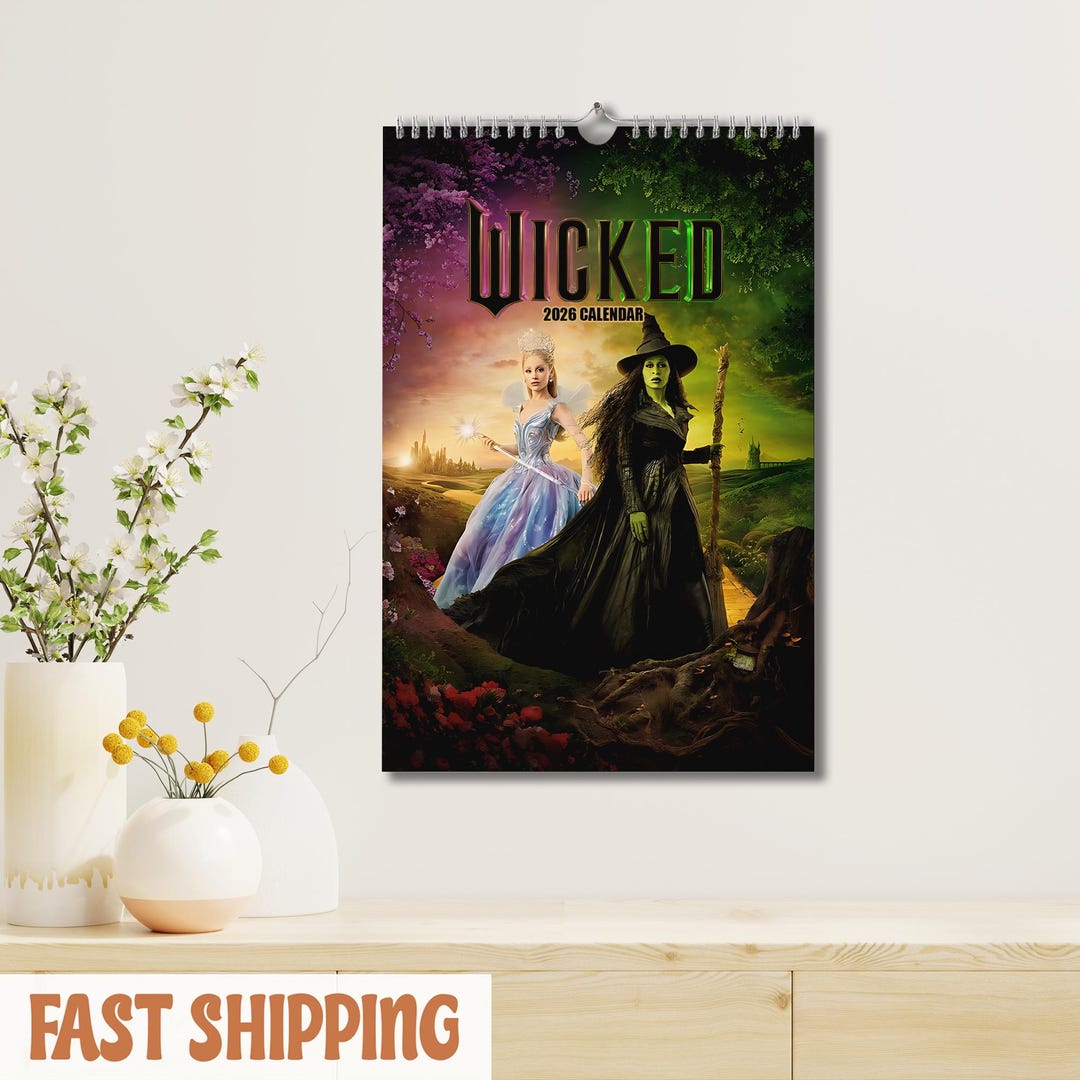 Wicked 2026 Calendar, for Good Wicked Wall Calendar, Magical Wall Decor ...