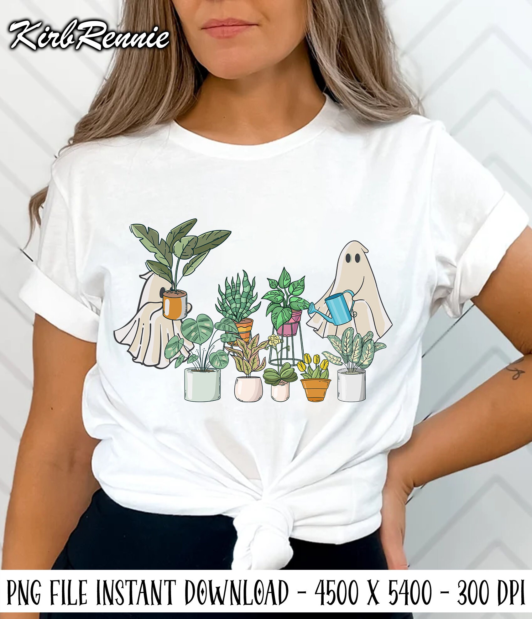 Ghost Plant Lady Png, Ghost Plant Png, Plant Lover Gift, Halloween ...