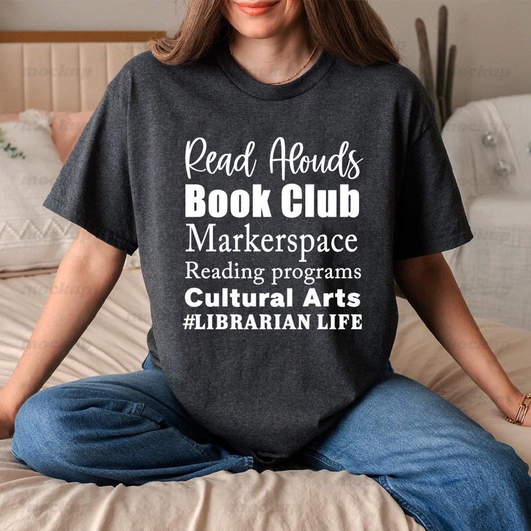Librarian Book Club Shirt, School Librarian T-shirt, Librarian Life Tee ...
