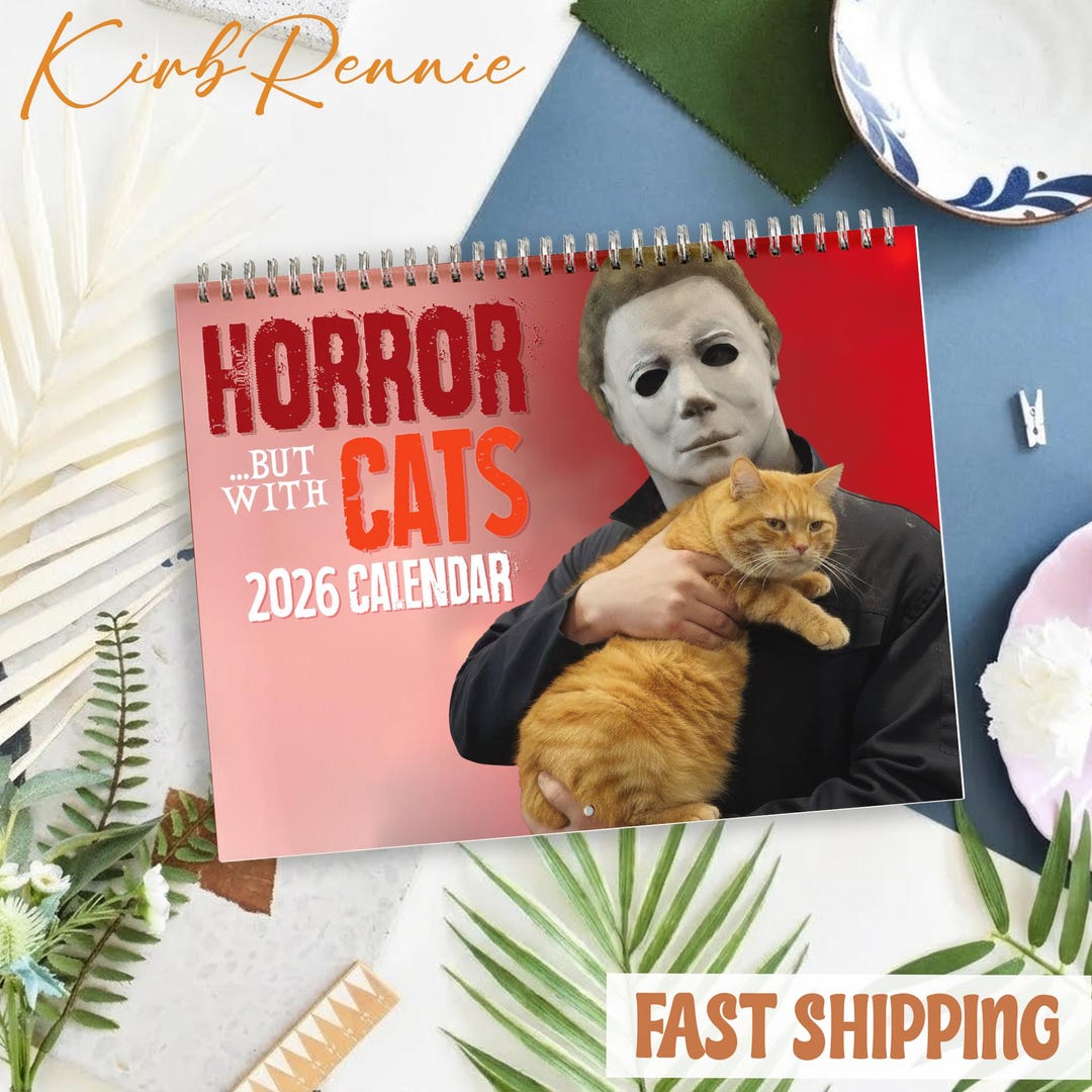 Horror Movie With Cat 2026 Calendar, Horror Movie With Cat Monthly Wall ...