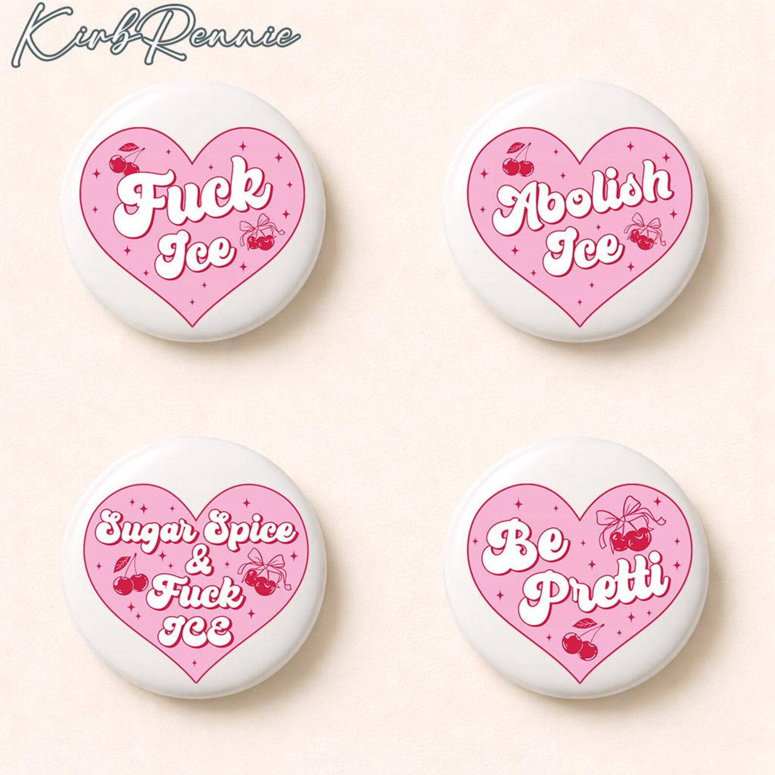 Abolish ICE Political Pin, Protest Button, Anti-ice Badge, Valentine ...